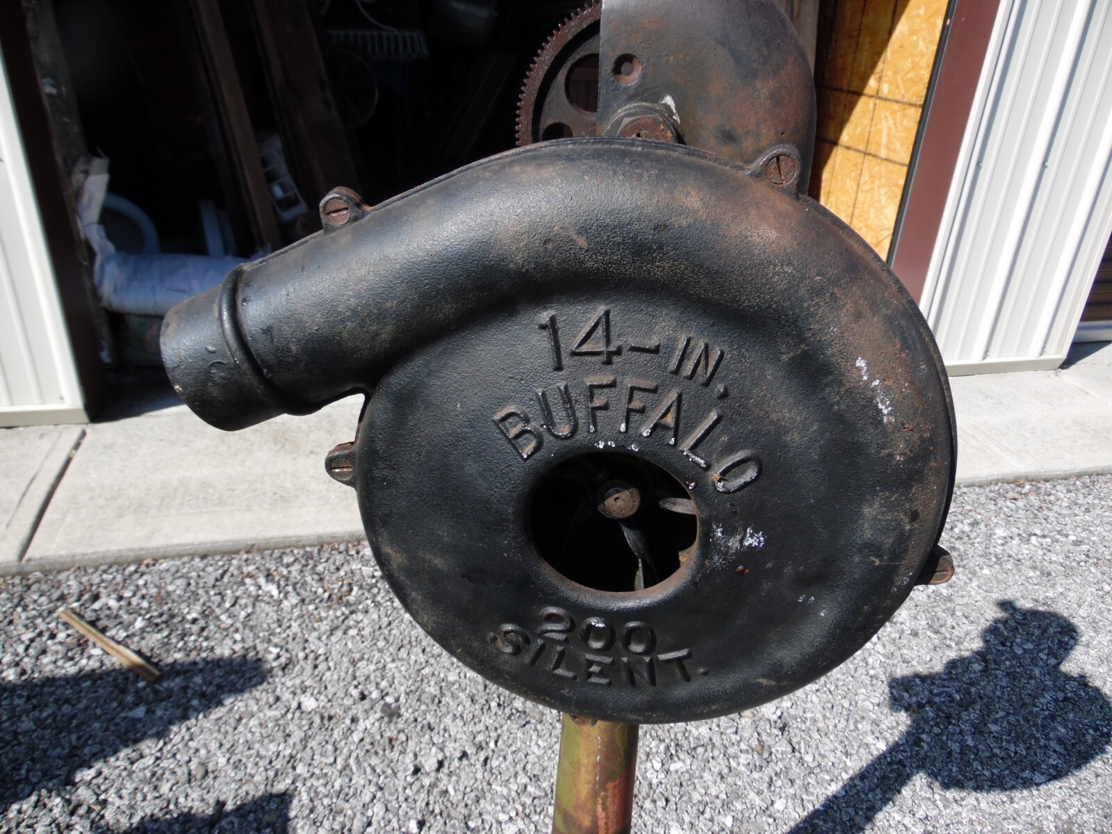 Vtg. Blacksmith, Forged Bellows Blower, 14", Furnace, Hand Turn ...