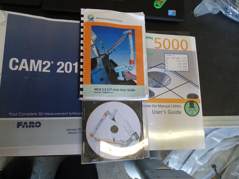 Metris Articulated Arm CMM 6-Axis MCA36M6 w 2 Dell Laptops Manuals Faro ...