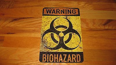 WARNING BIOHAZARD Nuclear Retro Vintage Look Rusted Reproduction Metal ...