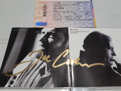 JOE COCKER autogramm cd THE ULTIMATE COLLECTION signed live ticket ...