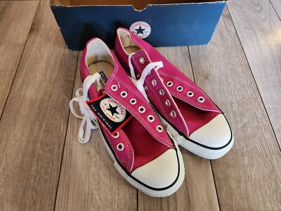 Converse Vintage NOS Deadstock NIB Chuck Taylor Made in USA Raspberry ...