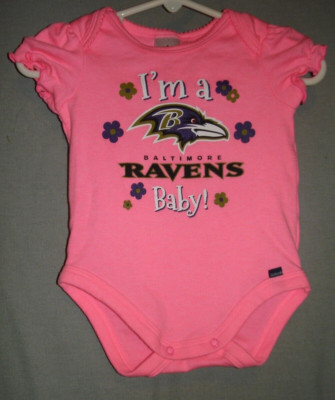 NFL I'm a Baltimore Ravens Baby! Infant One Piece Girls 0-3 Months Pink ...