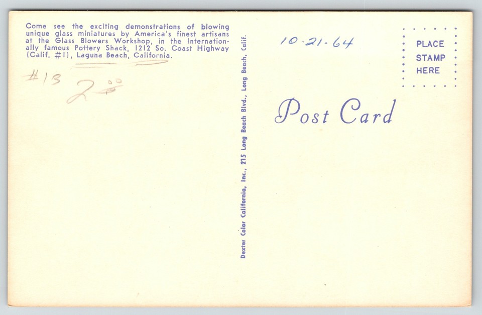 Laguna Beach California~Glass Blowers Workshop Demonstration~Pottery ...