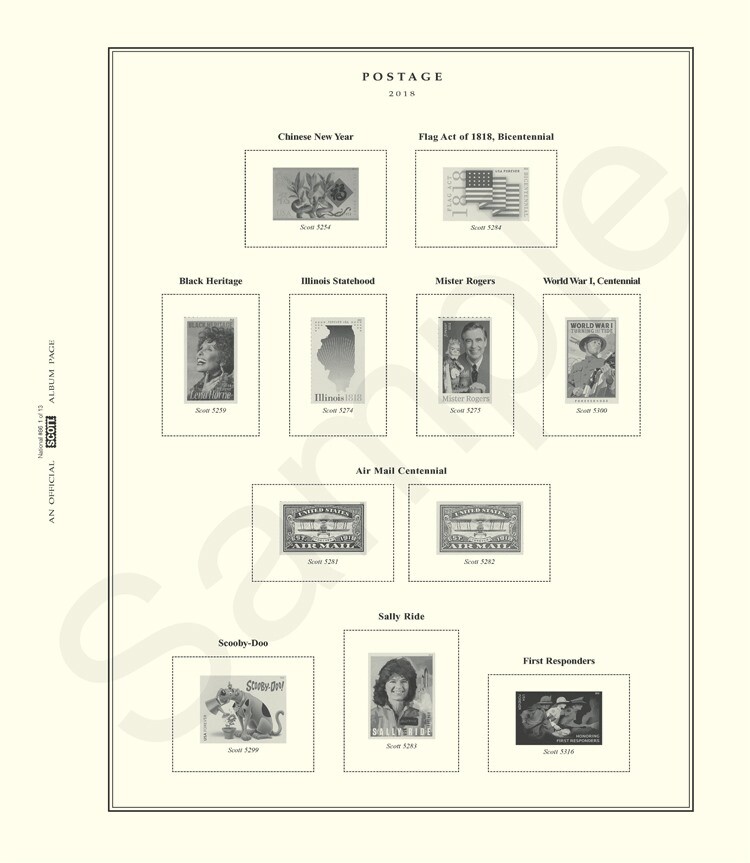 New 2018 Scott Stamp Album Supplement Pages National Free US Shipping ...