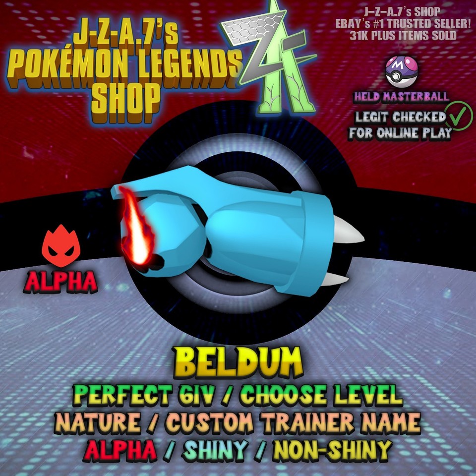 SHINY BELDUM 6IV Pokemon Legends ZA ALPHA / PERFECT IV | eBay