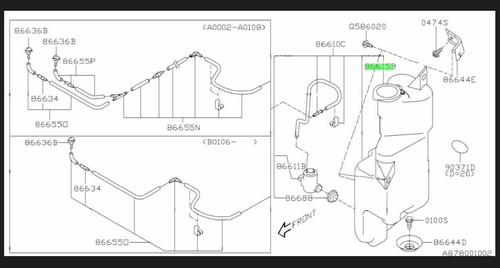 SUBARU Impreza WRX STI 00-07 GDB Intercooler Water Spray Cap Reservoir ...