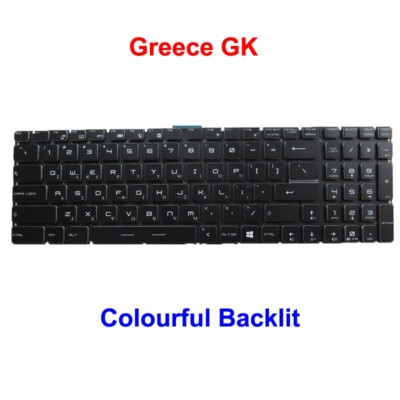 RGB Backlit Keyboard For MSI V143422JK1 GK MS-16P5 S1N3EGR252SA0 Greece ...