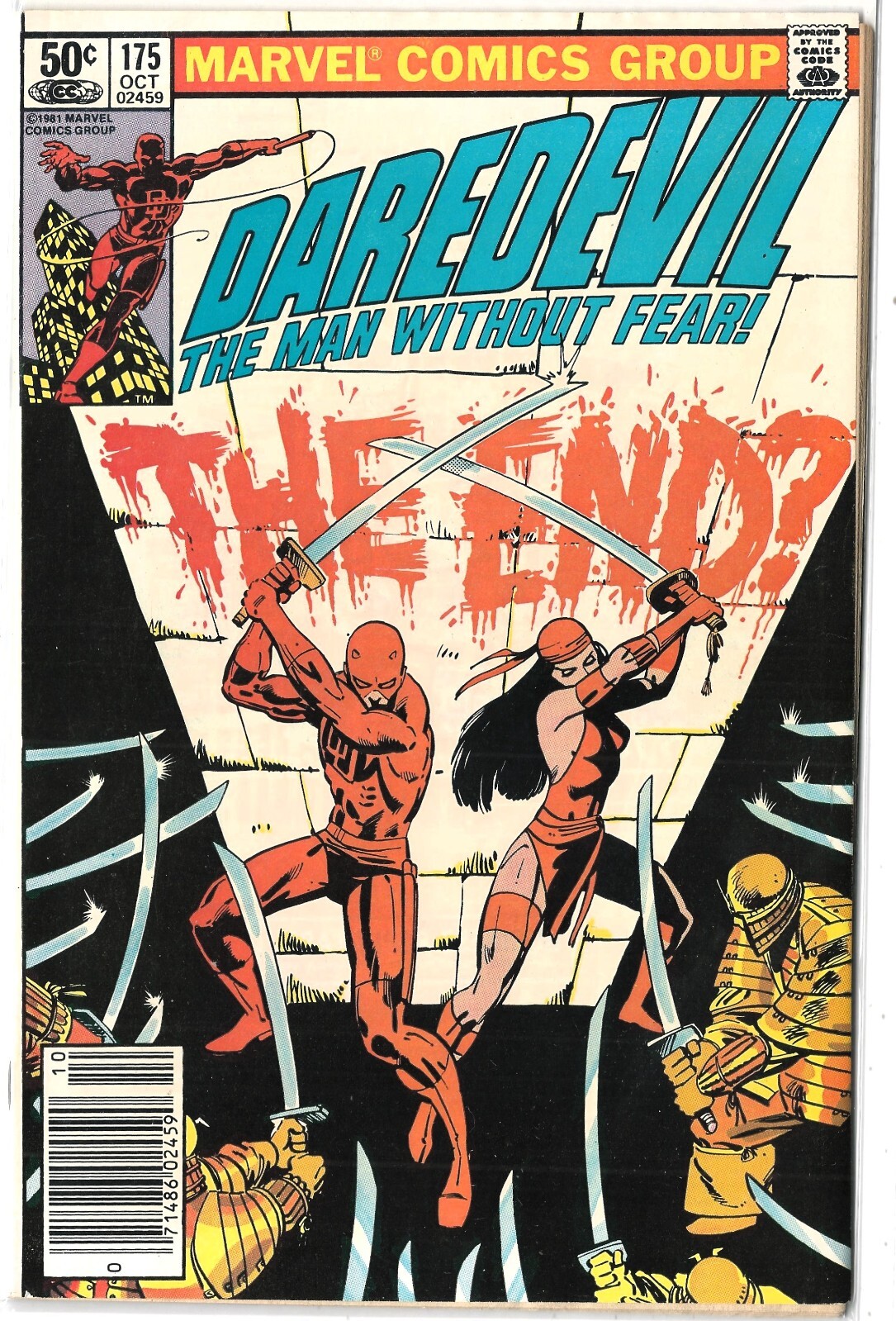 1981 Marvel - Daredevil # 175 Newsstand Frank Miller - High Grade Copy ...