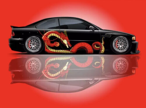 Custom Livery Racing Side Wrap Car Decal JDM DRAGON BOTH SIDES OF CAR ...
