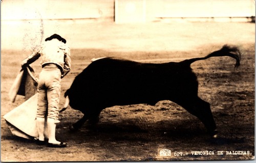 Postcard Mexico RPPC Bullfight Bullfighter Veronica De Balderas Matador ...