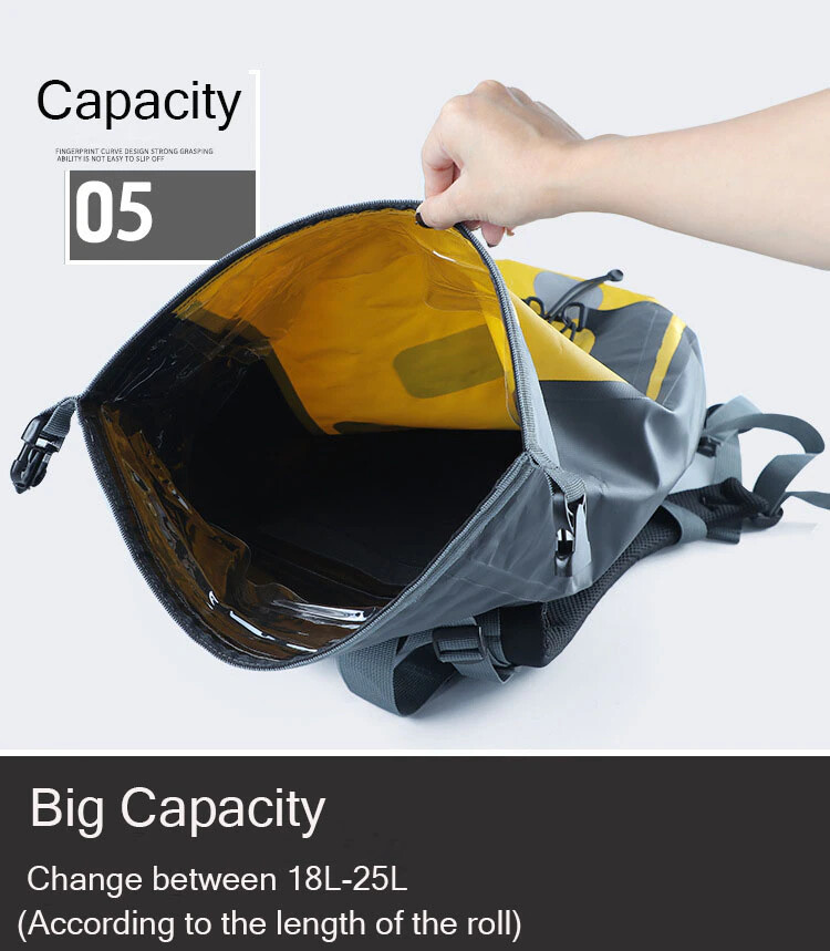 LONGHIKER 20L PVC Waterproof Dry Backpack Ocean Pack for Sport Beach ...