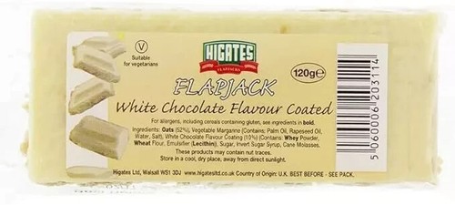 Higates Flapjacks White Chocolate Flavour Coated Case Pack Of 20 | eBay UK