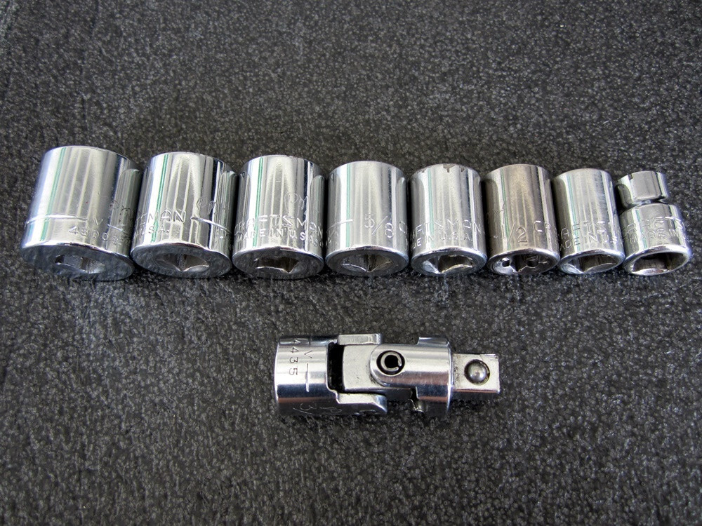 Vintage Craftsman 3/8" Drive 6pt SAE 8pc Socket Set Made in USA | eBay