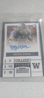 Budda Baker 2017 Panini Contenders Draft Picks College Ticket ROOKIE Rc ...