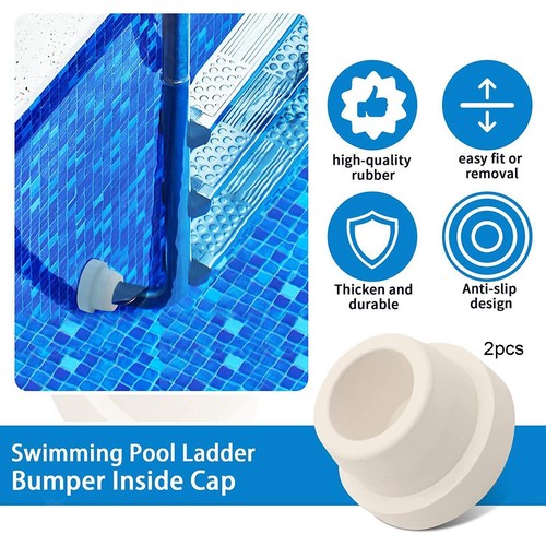 2x Pool Ladder End Rubber Protect Pool Liner Parts 1.90" Stopper ...
