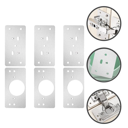 3 Sets Stainless Steel Hinge Repair Piece Plate Kit Kitchen Mending | eBay