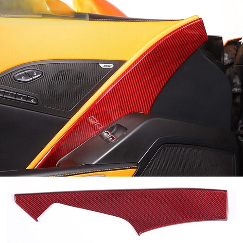Red Carbon Inner Driver Side Door Panel Trim For Chevrolet Corvette C7 ...