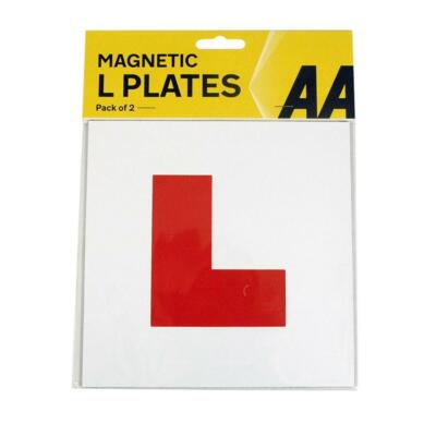 2 Magnetic Red L Learner Plates | eBay UK