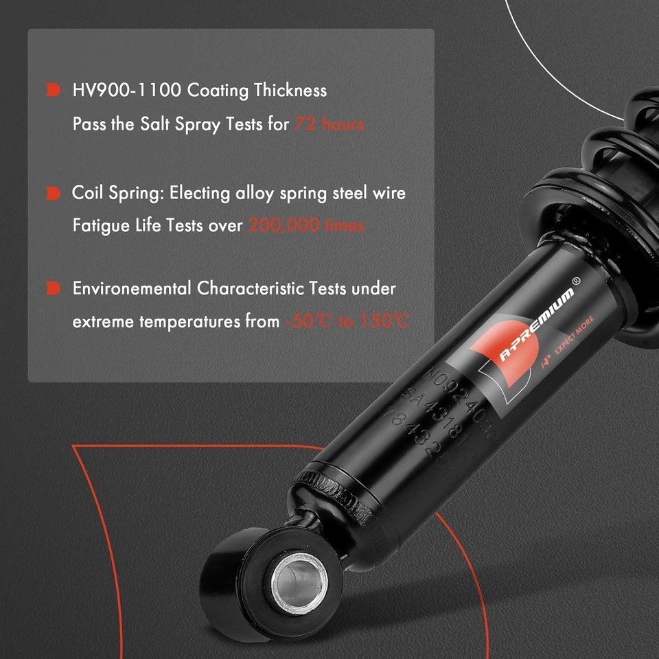 A-Premium Rear Load Adjusting Towing Shocks Absorbers with Coil Springs ...