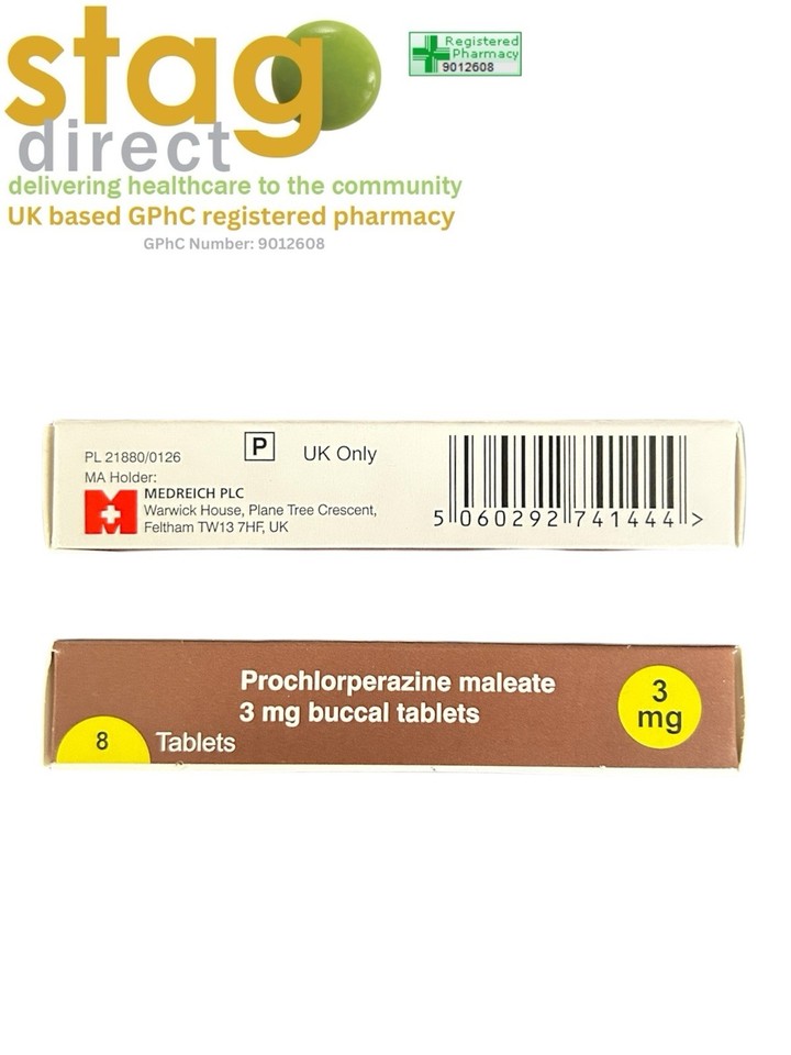 Prochlorperazine 3mg Buccal Tablets - Buccastem - 8 Tablets - Brands ...