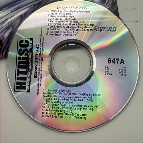 2005 hit disc CD Christmas pussycat dolls Billy Idol Ashley Simpson Rod ...