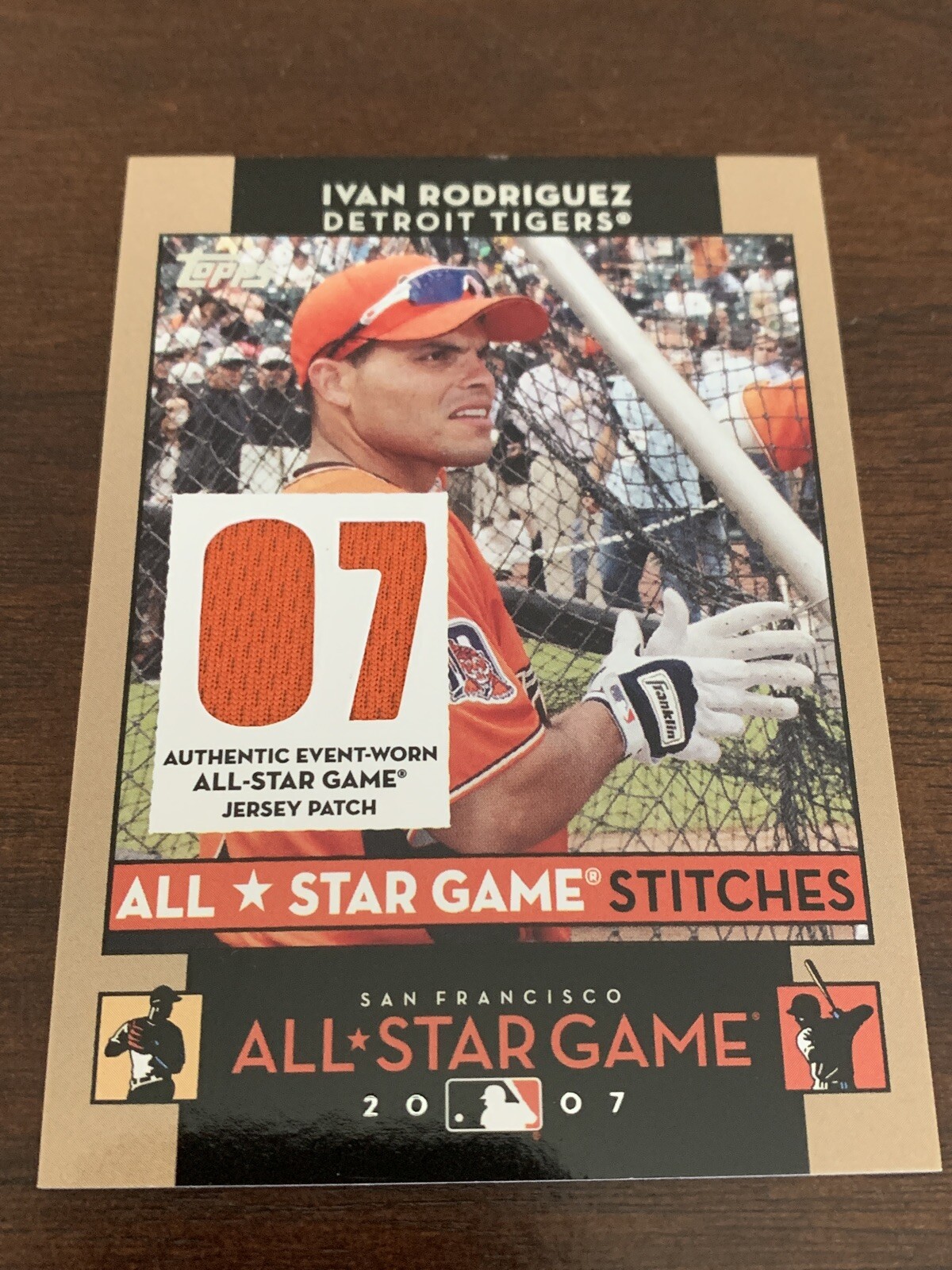 2007 Topps Update #AS-IR Ivan Rodriguez JERSEY All-Star Stitches ...