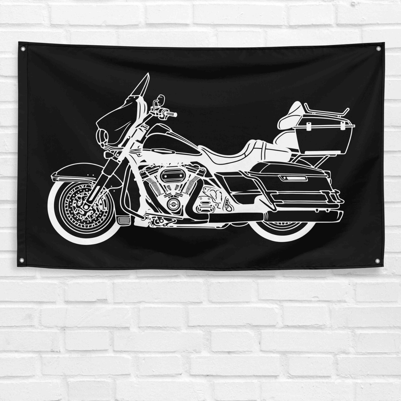 Harley Davidson Motorcycle Electra Glide Touring 3x5 ft Flag Dad Gift ...