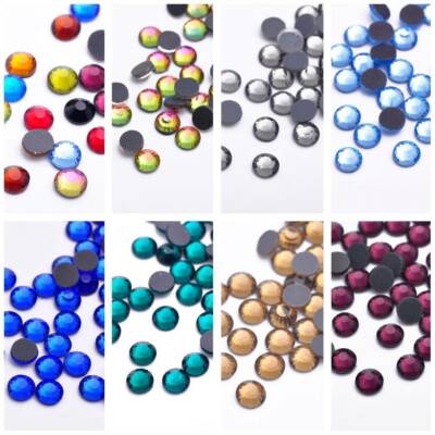 200pcs SS30 6mm 16 Facets Hotfix Iron On Flatback Crystal Glass ...