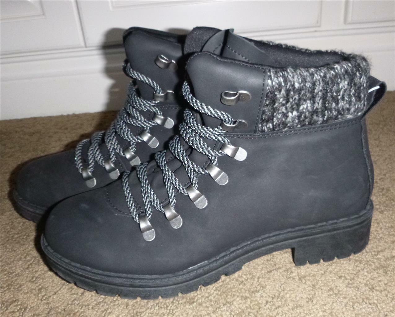 Womens Falls Creek MACKENZIE Fashion Combat Hiker Boots Size 11 Black ...