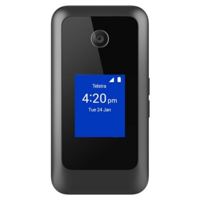 TELSTRA ZTE FLIP 4 BLACK 4G 4GX BLUE TICK Z2336T SENIORS MOBILE - FLIP ...