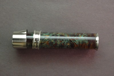 FLY ROD REEL SEAT Dyed Maple Burl 11105 Pocketed NS Slide Band 0.435 ...