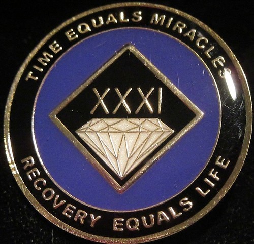 Narcotics Anonymous NA Purple 31 Year Medallion Clean Chip AA Coin ...