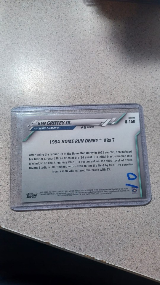 2020 Topps Chrome Cracked Blue Ice Insert Ken Griffey Jr. #U-150 | eBay