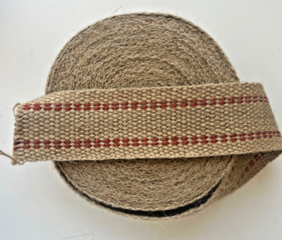 Red Jute Webbing 2 Inch Upholstery Webbing Jute Webbing Burlap with Red ...