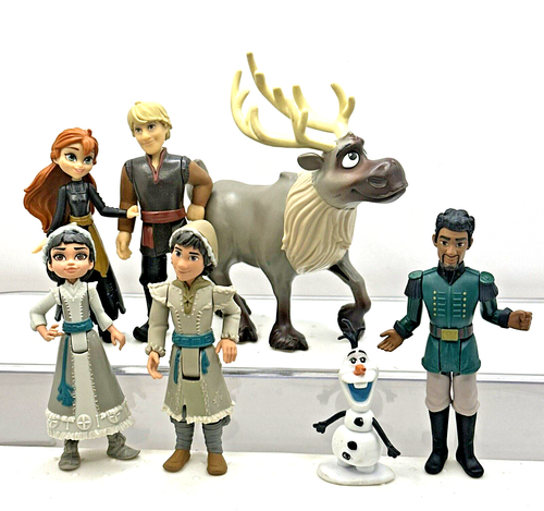 Disney Frozen Action Figure Lot Anna, Olaf, Kristoff, Sven, Mattias ...
