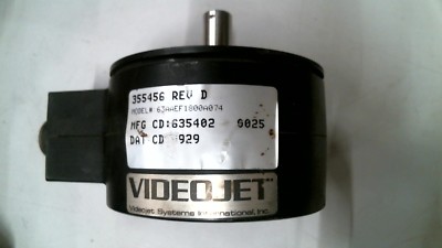 VIDEOJET 355456 ENCODER 1/2" SHAFT REV.D 63AAEF1800A074 -FREE SHIPPING ...