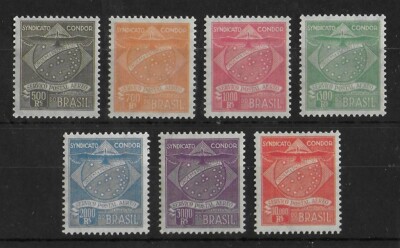 CONDOR BRAZIL 1927 Mint NH Airmail Complete Set of 7 Stamps Michel #C1 ...