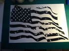 (2) American Flag Decals distressed large vinyl graphic car truck ...
