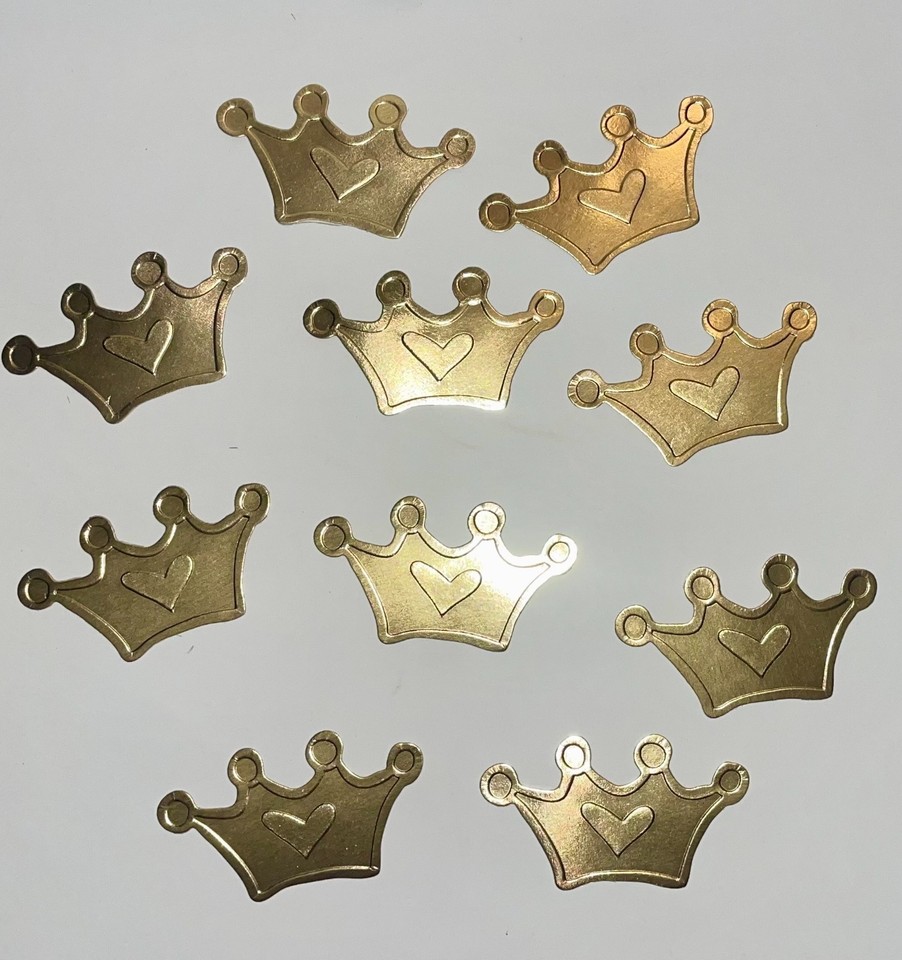 10 FOIL CROWN cardstock paper die cut embellishments | eBay