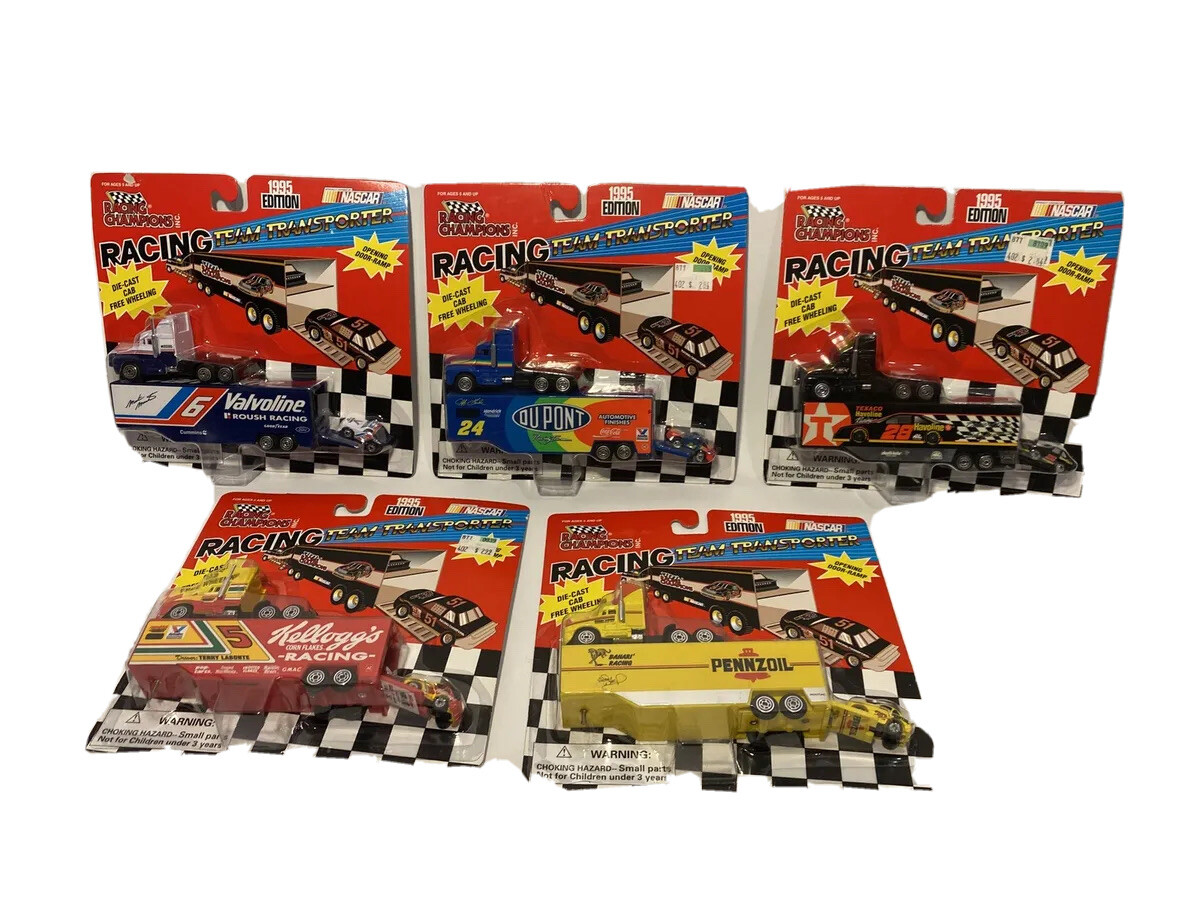 Lot Of 5 Racing Champions Team Transporter w/micro Machine 1995 Edition ...