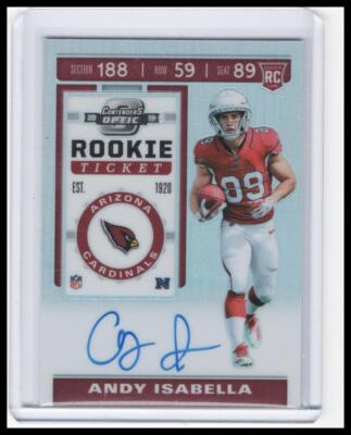 2019 Panini Contenders Optic - Andy Isabella - Rookie Auto | eBay