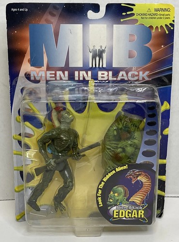 MEN IN BLACK Vintage Alien Attack Edgar MIB Action Figure Sealed Galoob ...