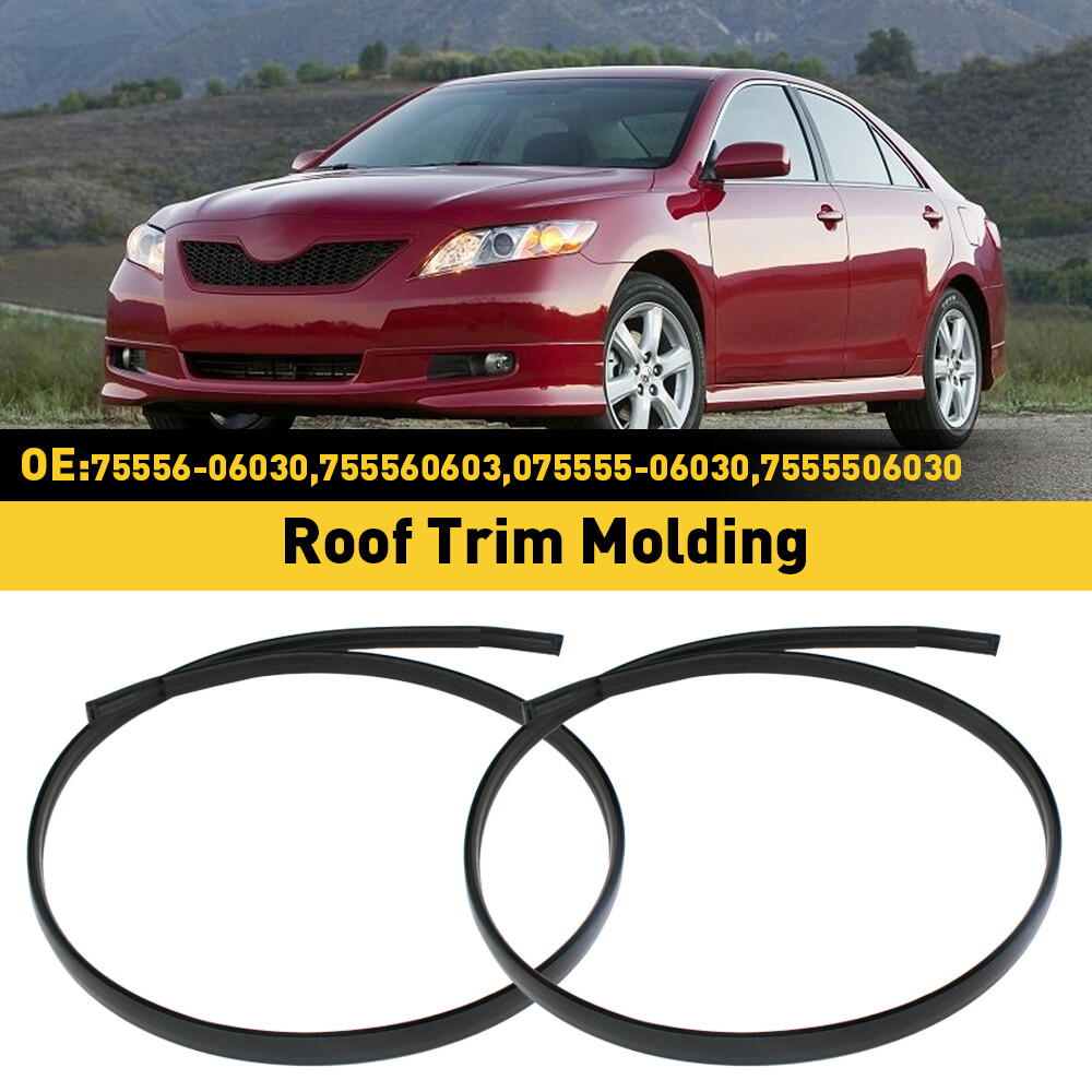 2X Roof Drip Molding Trim Left + Right Side Black For 2007-11 Toyota ...
