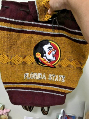 FLORIDA STATE Seminoles Rucksack Drawstring Knitted Backpack 15" x 17 ...