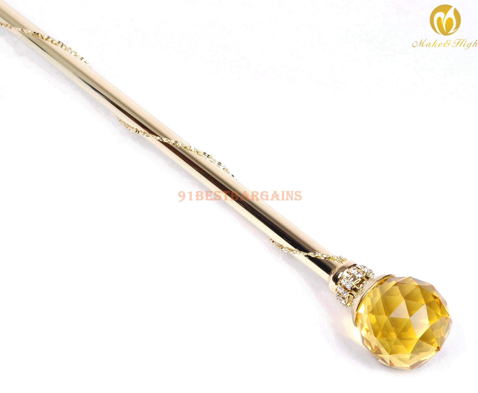 Gold Round Ball Scepters Handmade Crystal Sceptre Wand Wedding Party ...