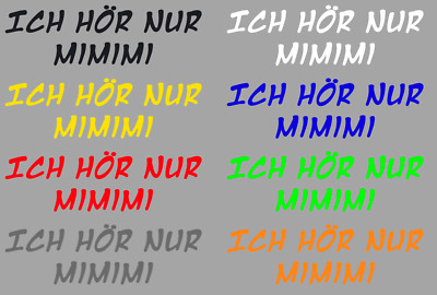 Aufkleber Ich hör nur Mimimi Fun Sticker für Auto etc. in versch ...
