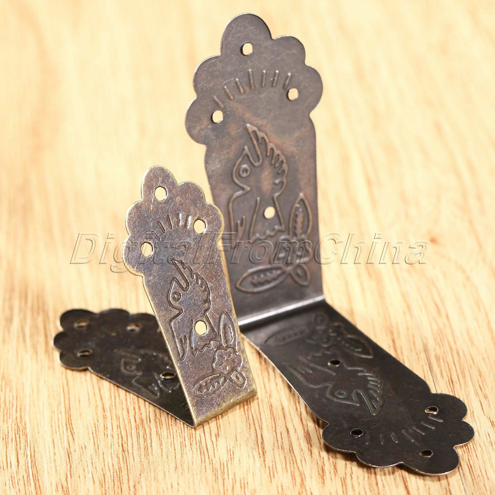 4/12/20Pcs S/M Embossing Style Corner Guard Protectors Wood Box Chest ...
