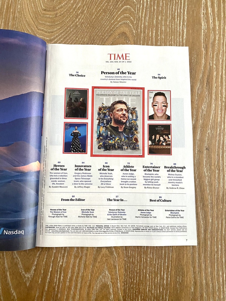 Time Magazine Covers Person Of The Year 2022