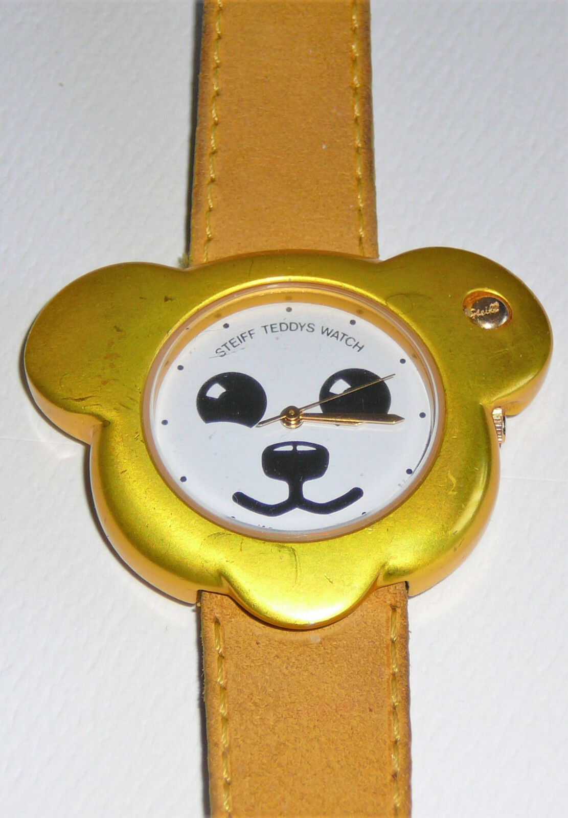 Steiff Teddy Watch purchased in the 1980s, yellow suede band, stamped ...