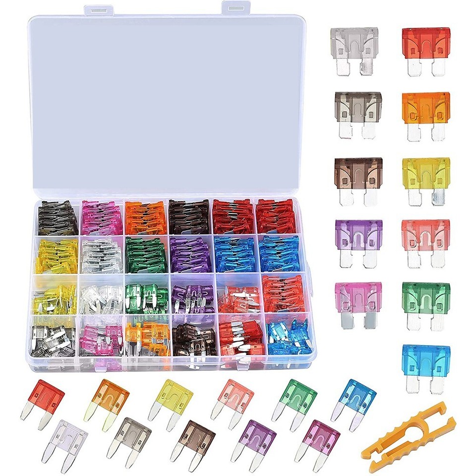 Car Fuse Assortment Kit 120 Mini Blade Fuses Automotive 130 Standard ...